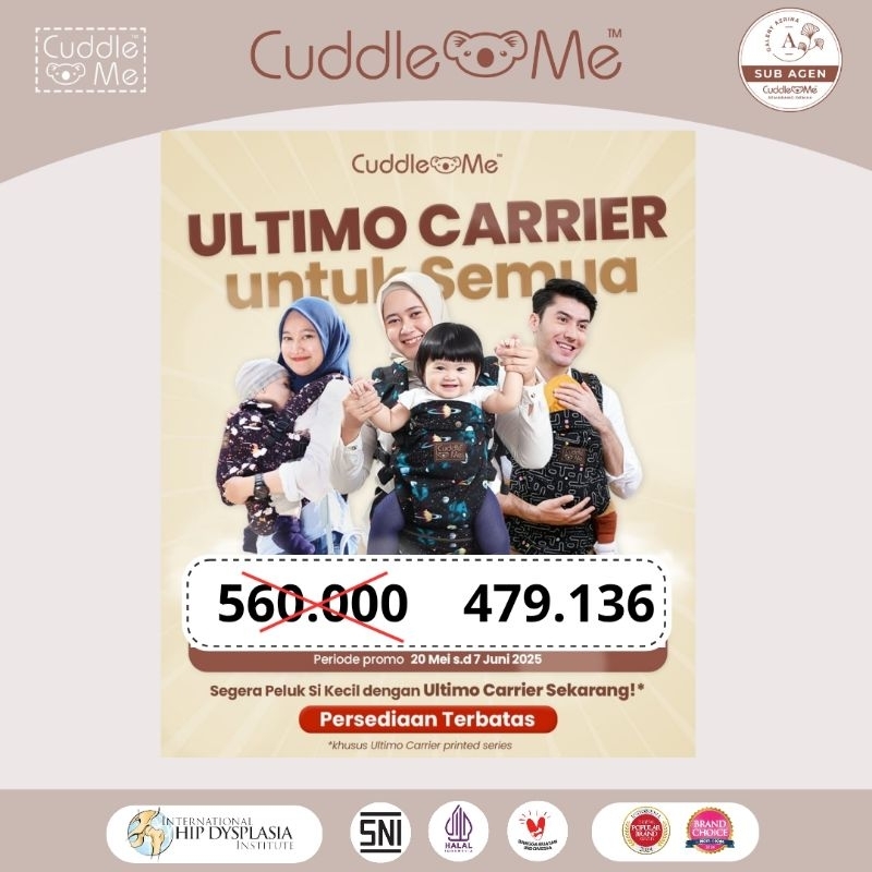 Jual GENDONGAN BAYI Newborn CUDDLEME ULTIMO M Shape 4 + 1 Posisi Depan ...