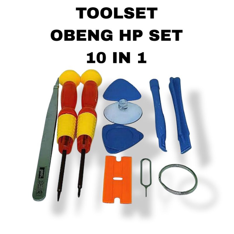 Jual TOOLSET OBENG HP SET 10 IN 1 KOMPLIT UNTUK HANDPHONE DAN KOMPUTER ...