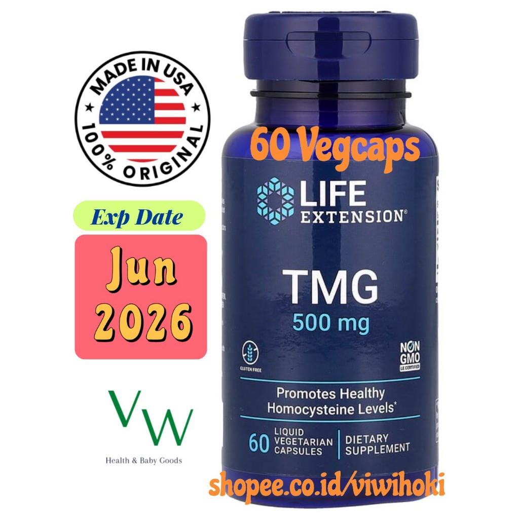 Jual Life Extension TMG 500 mg – 60 Liquid Vegetarian Capsules ...
