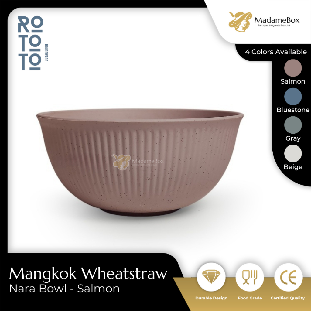 Jual Rototo Nara Bowl Satuan Mangkok Wheatstraw Jerami Mangkok Plastik ...