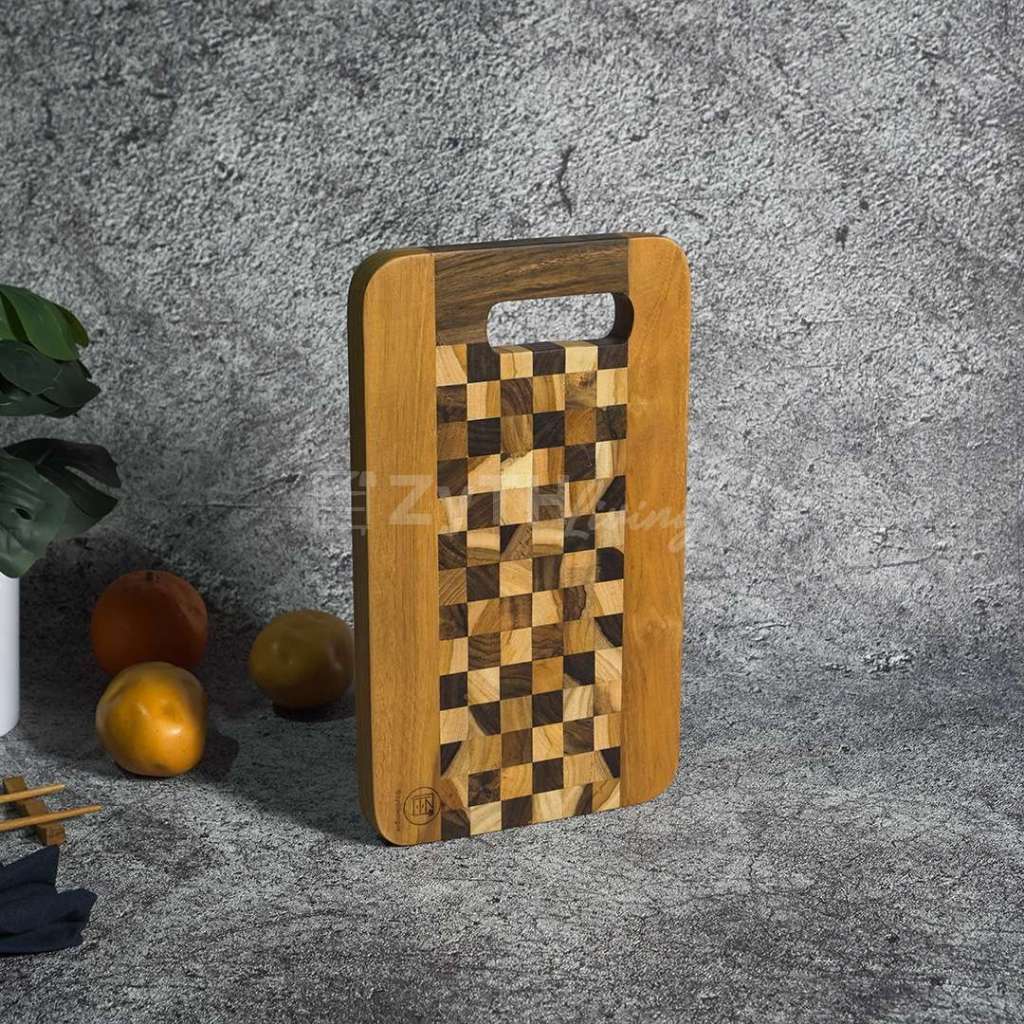 Jual Talenan Kayu Jati Sono Estetik Motif New Chess By Zyth Living ...