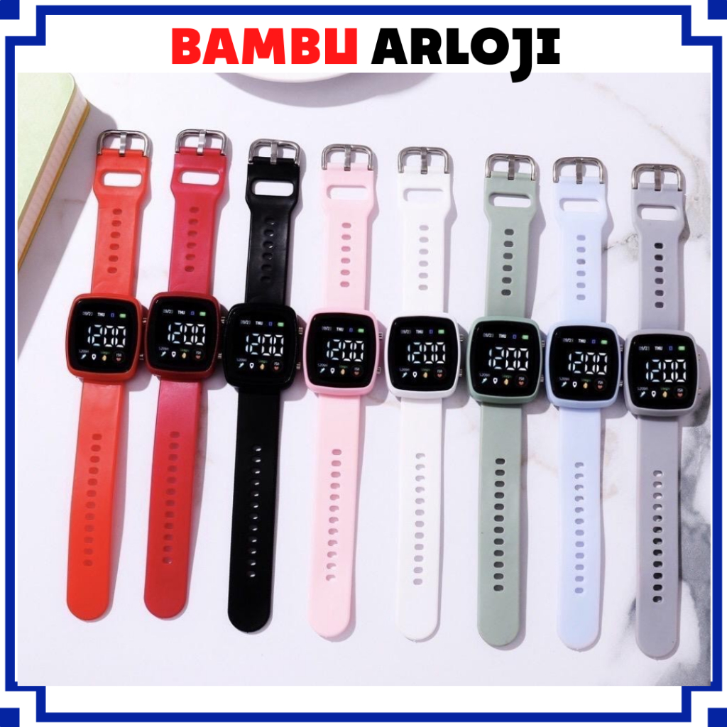 Jual BAJ Jam Tangan LED Digital Pria Wanita Rubber Electronic Fashion ...