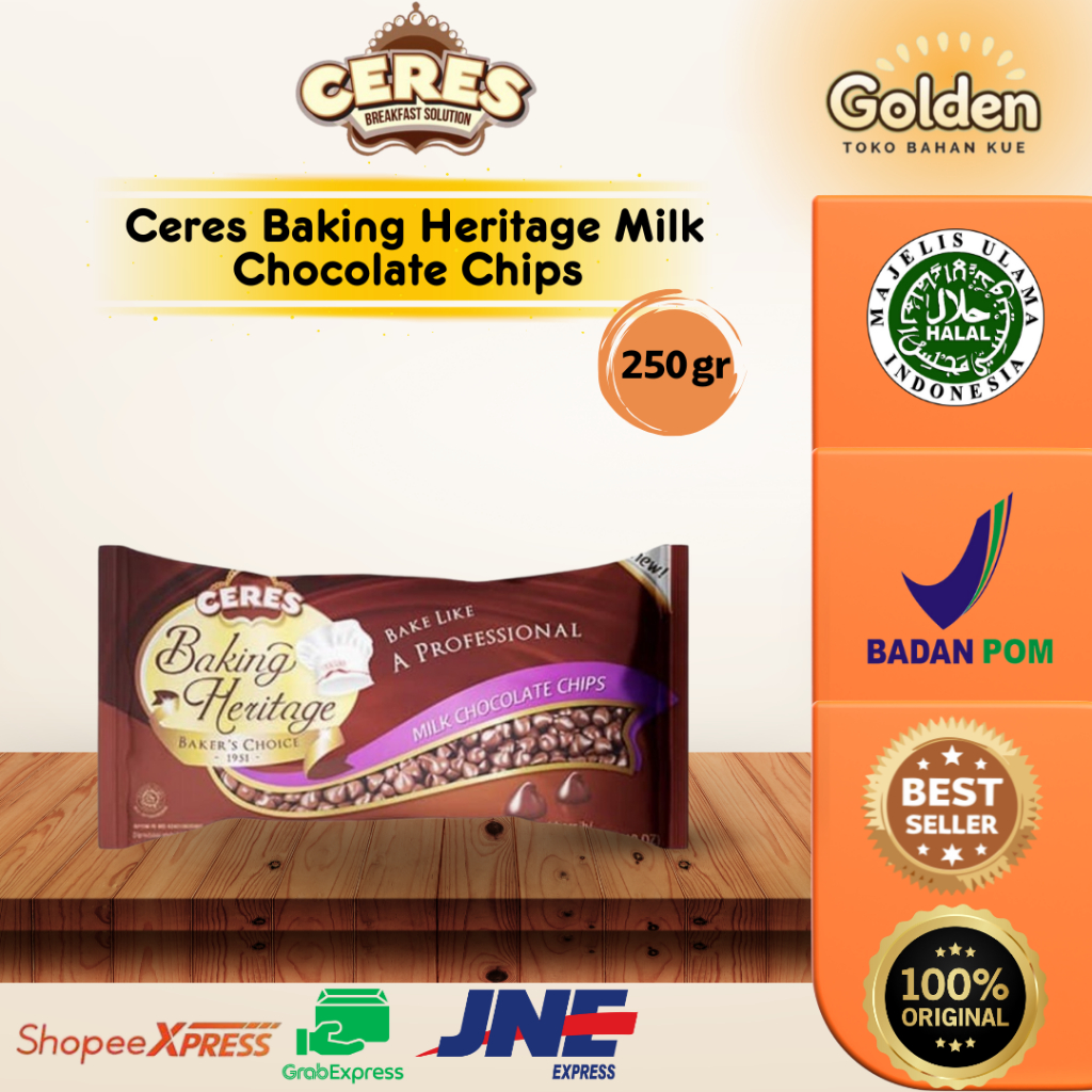 Jual Ceres Baking Heritage Milk Chocolate Chips 250 gr / Ceres Milk ...