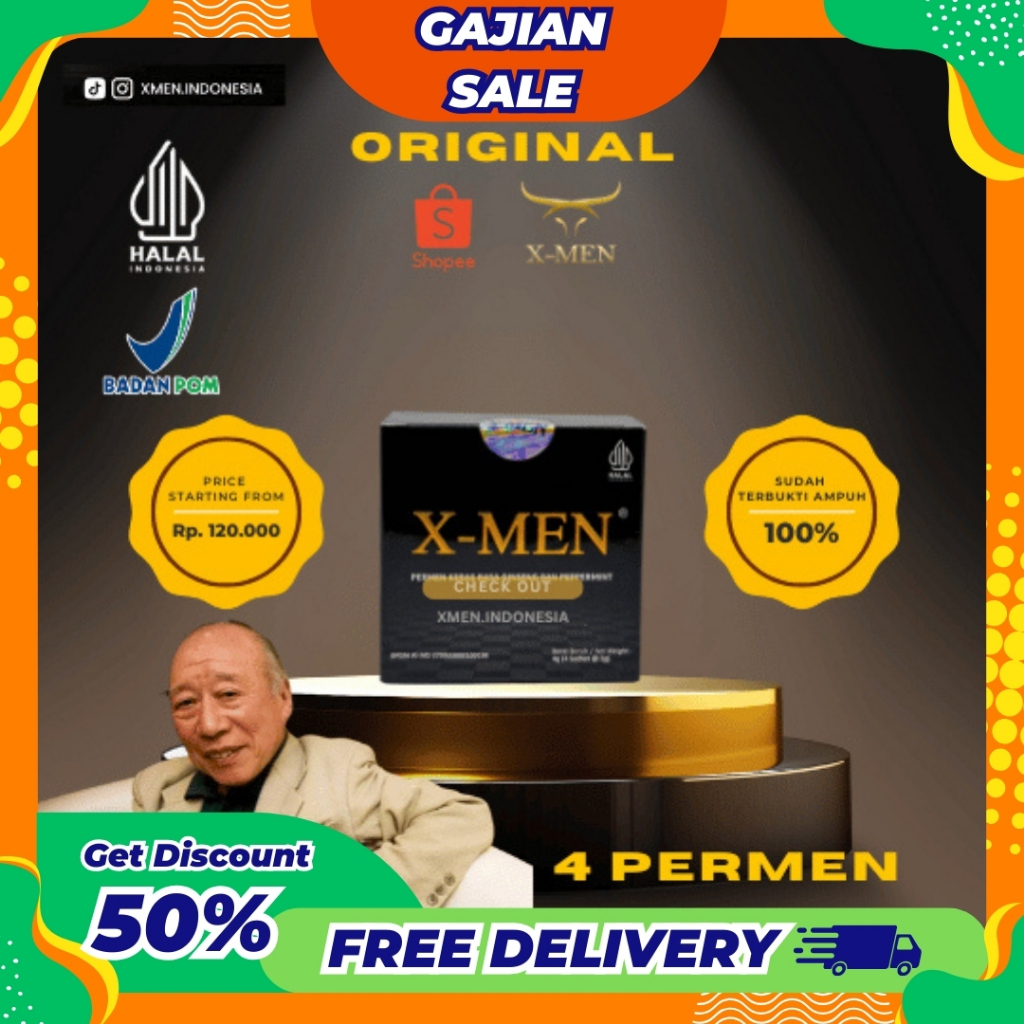 Jual XMEN Permen Ginseng Herbal Original (1 Box 4 Pcs) - Permen Stamina ...