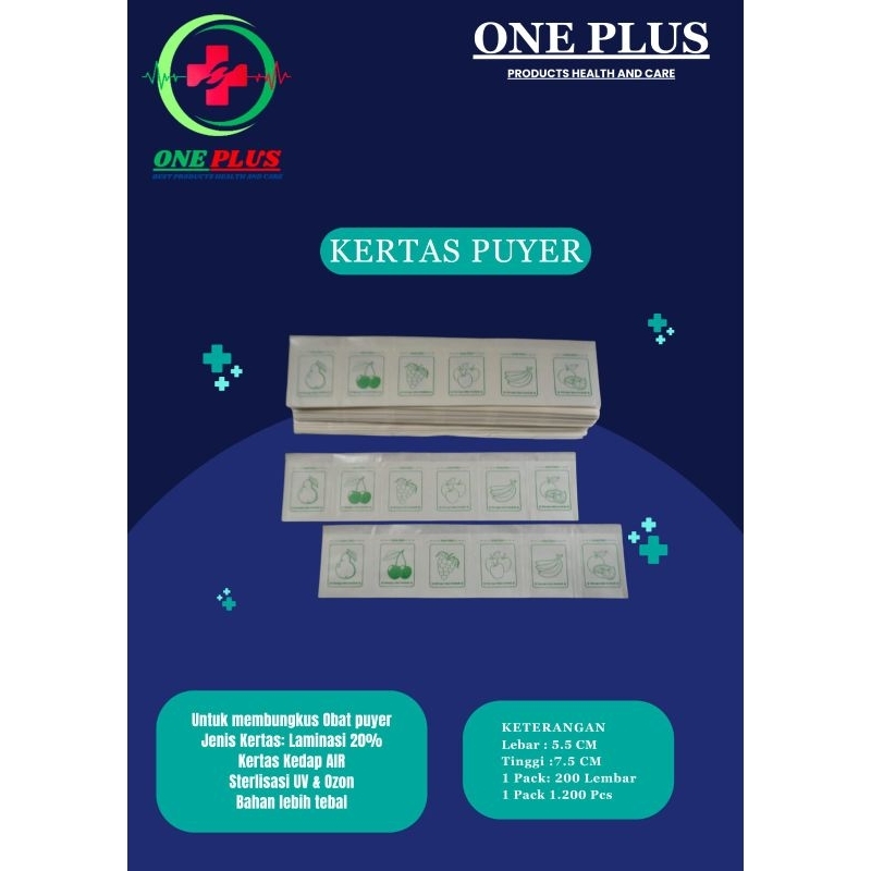 Jual kertas puyer press obat logo buah-buahan isi 1200 pcs | Shopee ...