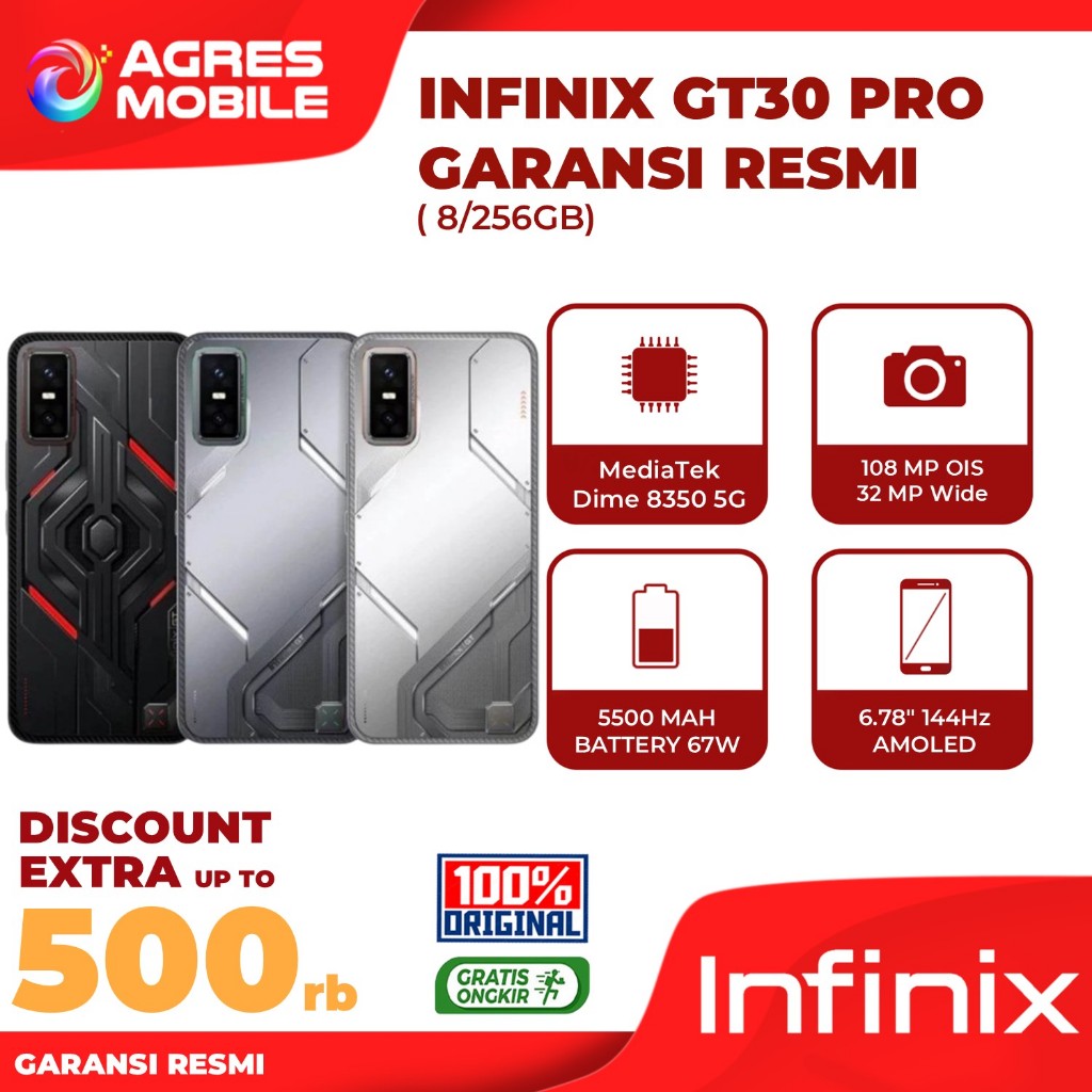 Jual Infinix GT30 Pro 5G 8/256GB | MediaTek Dimensity 8350 5G - Garansi ...