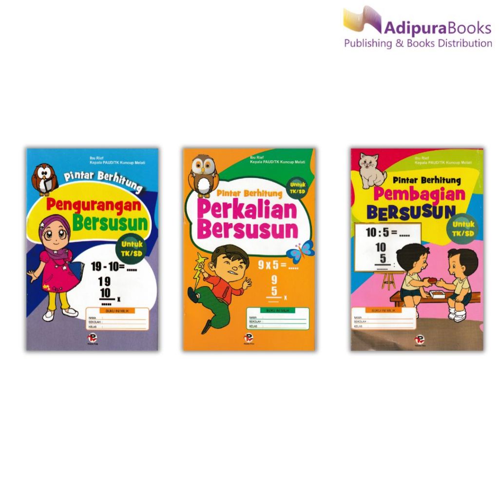 Jual Buku Belajar Anak Pintar Berhitung Pembagian Bersusun , Perkalian ...