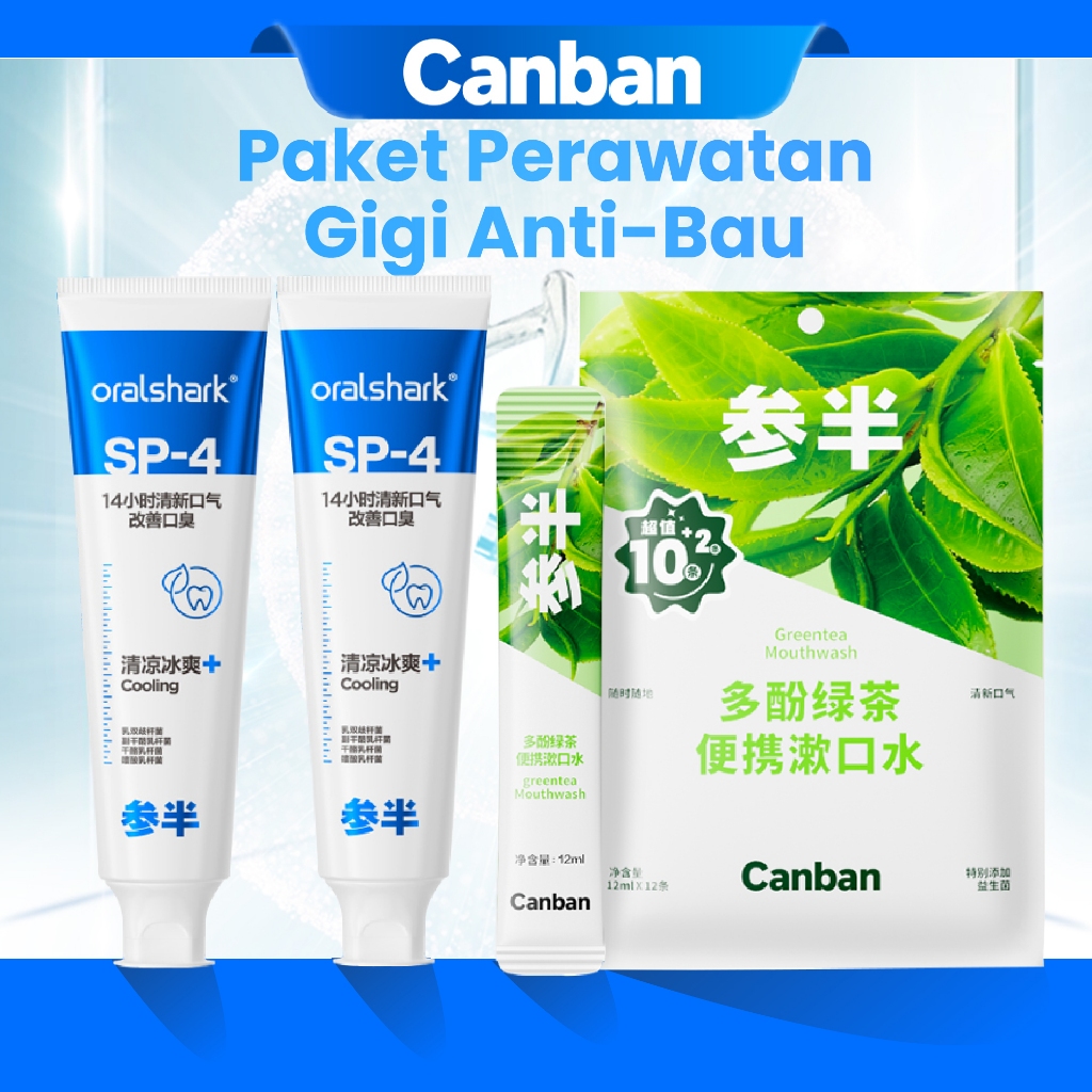 Jual CANBAN [PAKET Perawatan Gigi Anti-Bau] Pasta Gigi Nafas Segar dan ...