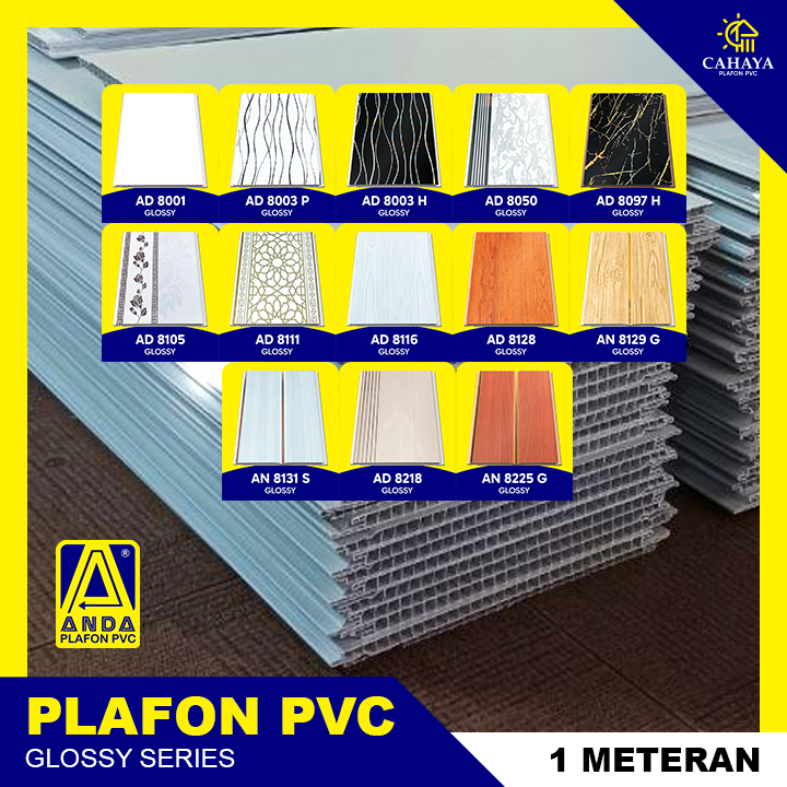 Jual (1M) ANDA Plafon PVC 8mm Motif 1 Meteran GLOSSY Series Plafon ...