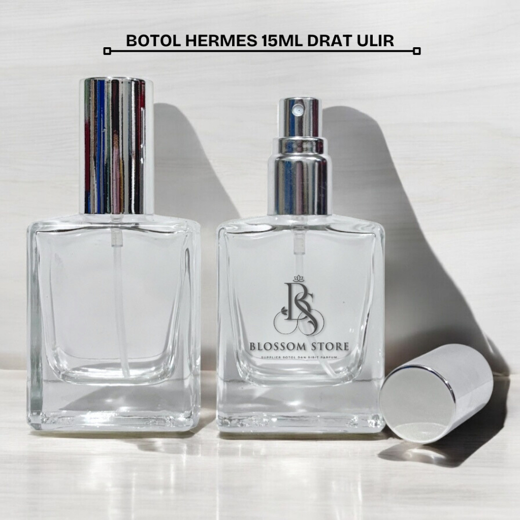 Jual Botol Parfum Hermes 15ML Silver Drat Ulir - Botol Parfum Kosong Kotak 15ML | Shopee Indonesia