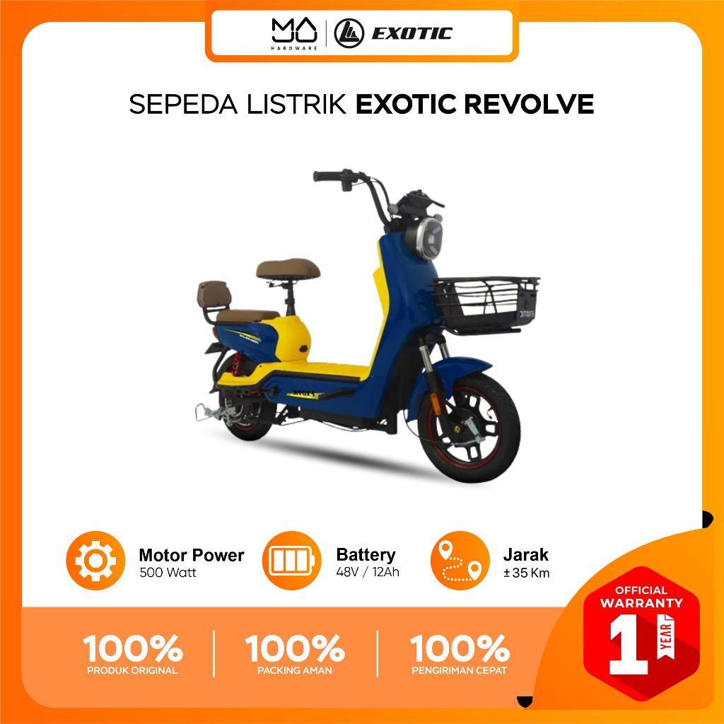 Jual SEPEDA LISTRIK EXOTIC E-BIKE REVOLVE PRO 14" MIX | Shopee Indonesia