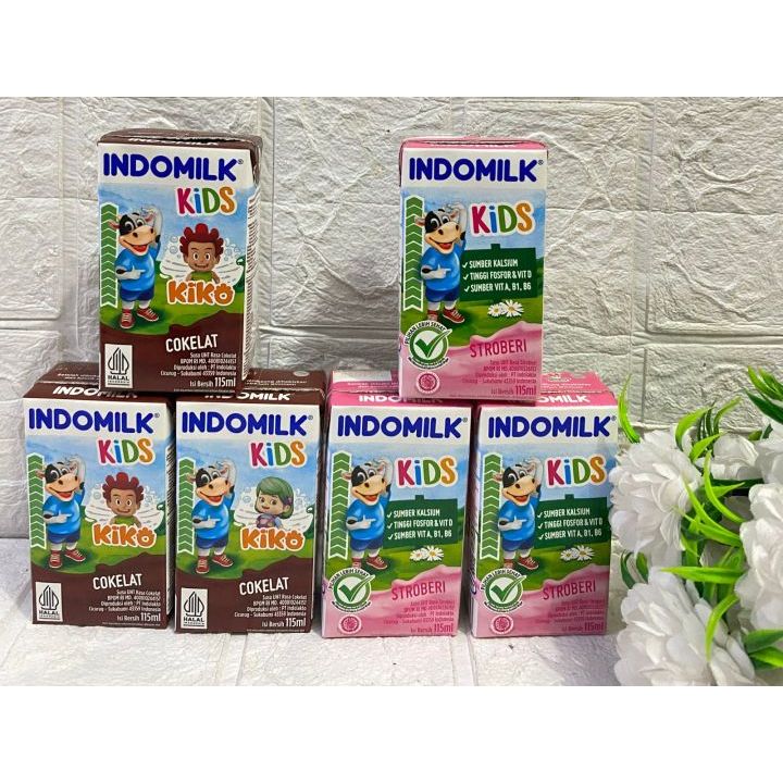 Jual susu INDOMILK KIDS 115ML VARIAN COKELAT DAN STROBERI [ 1 karton ...