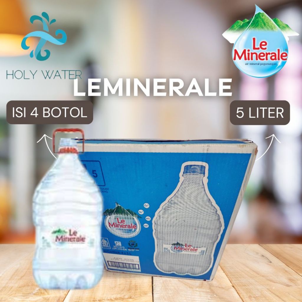 Jual (INSTANT / SAMEDAY) LEMINERALE GALON 5 LITER KEMASAN DUS DAN ...