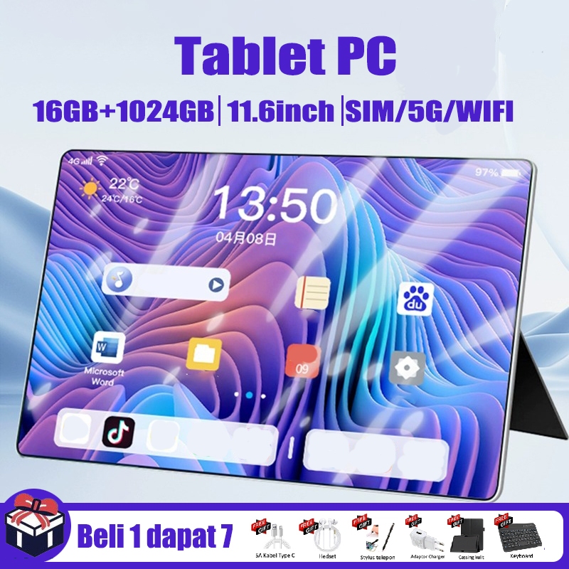 Jual 【Beli 1 Gratis 7】YIYO Tablet PC Pro11 16GB+512GB 11.6inch Tablet ...