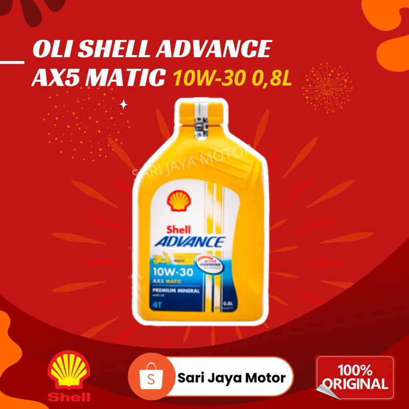 Jual Oli Motor Matic Shell Advance AX5 10W-30 0.8L - Pelumas Mesin ...