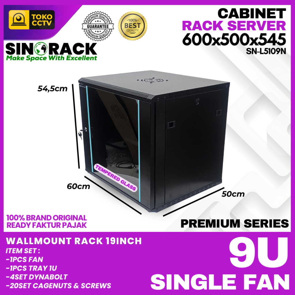 Jual Wallmount Rack Server 9U Depth 500mm / Rak Server Ukuran 9U Single Glass Door | Shopee ...