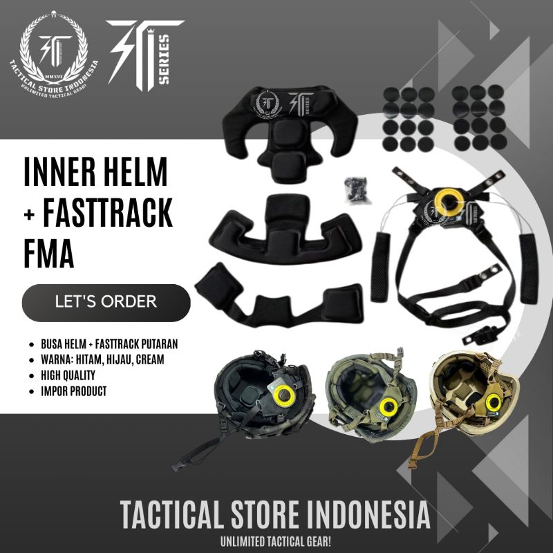 Jual 100% ORIGINAL Dalaman Helm Tactical FMA Wendy Exfil - Inner Busa ...