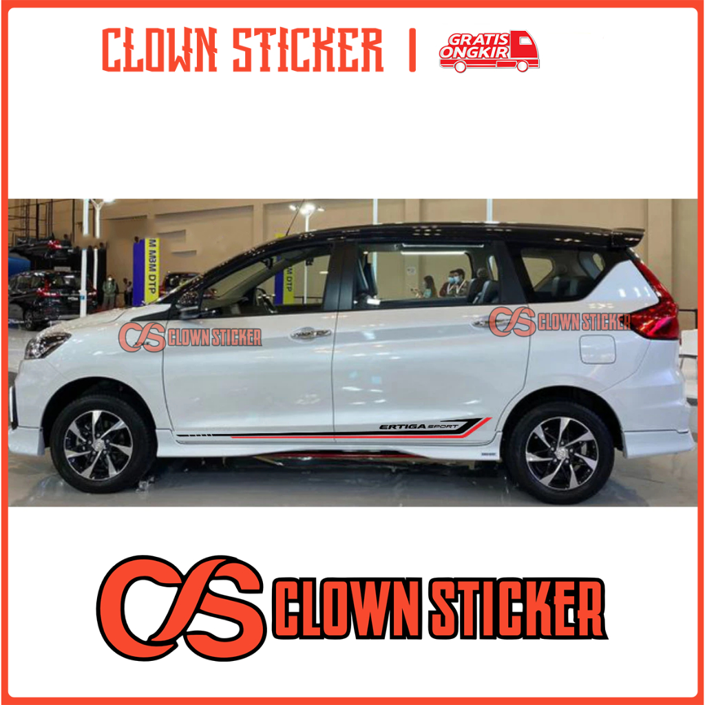 Jual Clown STICKER MOBIL ALL NEW ERTIGA SIMPLE STRIPING BODY SAMPING ...