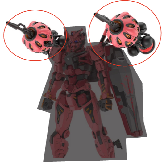 Jual Red Gundam inspired bit carrier Gquuuuuux | Shopee Indonesia
