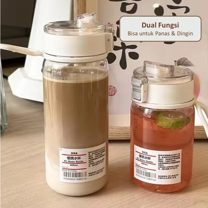 Jual BOTOL MINUM TRANSPARANT BENING ESTETIK BOTOL AIR MINUM 350 550 800 ...