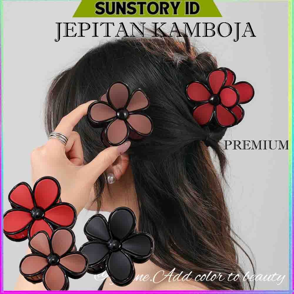 Jual 8CM - JEPIT RAMBUT KAMBOJA PLUMERIA AKSESORIS WANITA PREMIUM ...