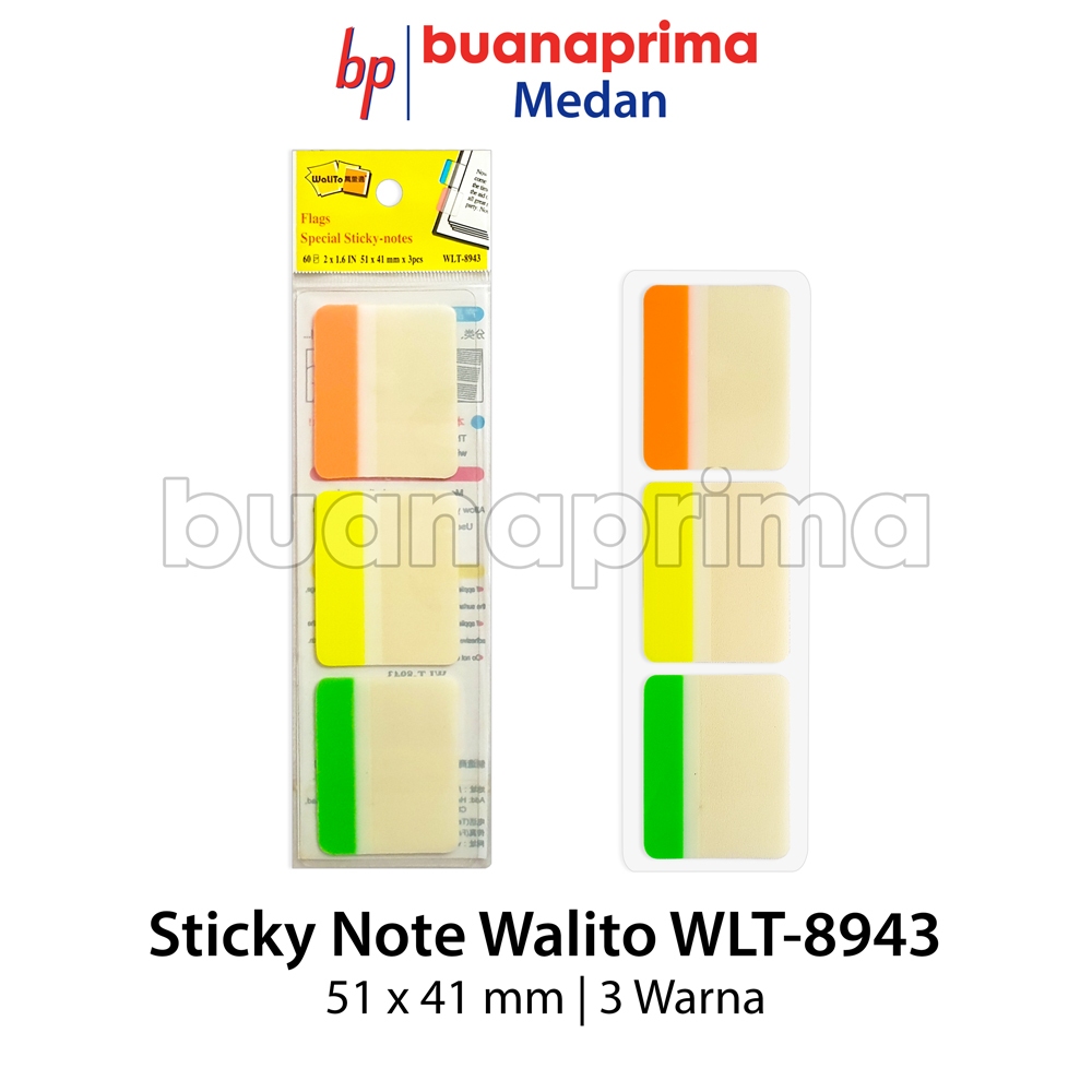 Jual STICKY NOTES WALITO 8943 Plastik Bendera Post Stick Note It ...
