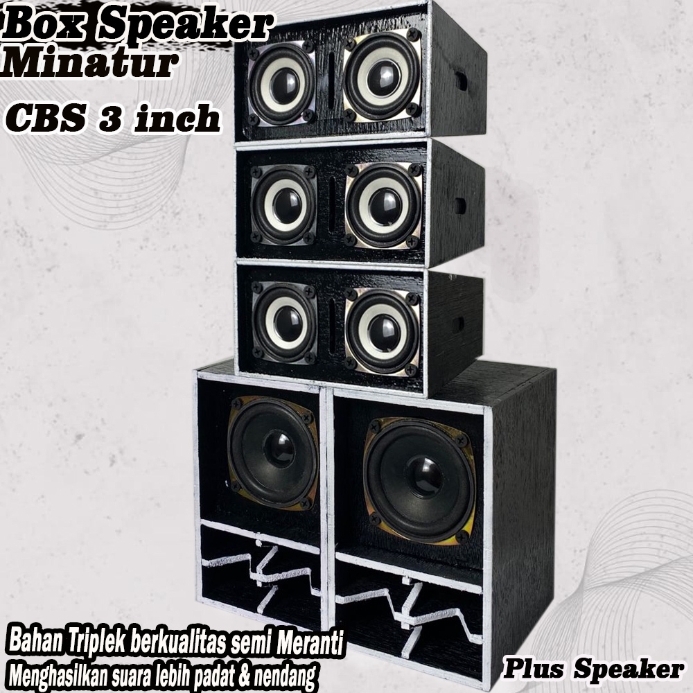 Jual Box Speaker Miniatur CBS 3inch || Siap Pakai List Putih | Shopee ...