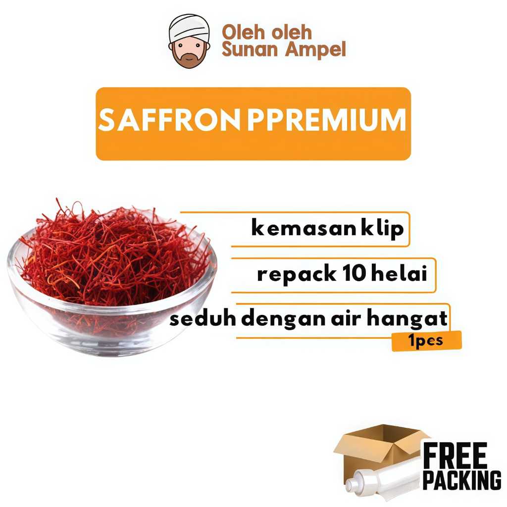 Jual SAFFRON SACHET REPACK 10 HELAI Dari Bunga Crocus Sativus Digunakan ...