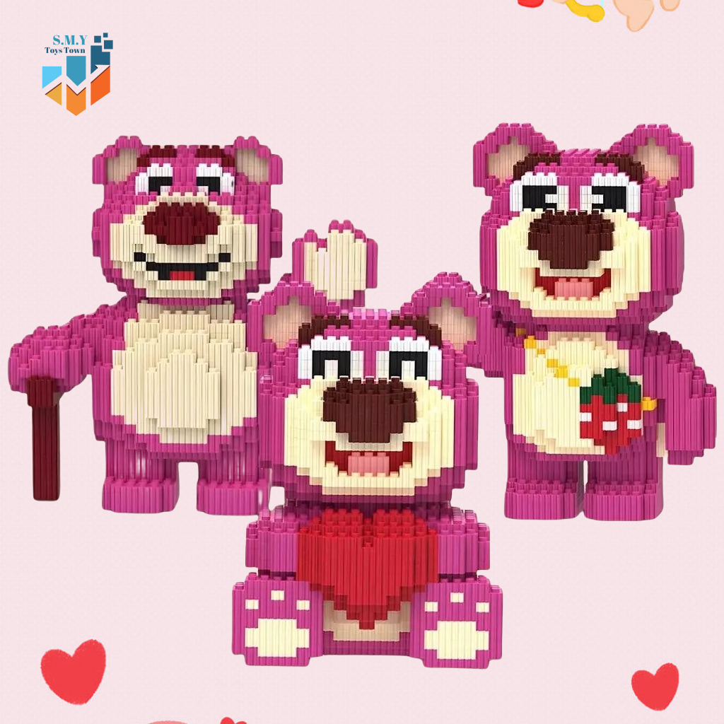 Jual SMY Toystown Nano Blocks Lotso Bear Medium 3D Model Mainan Brick ...