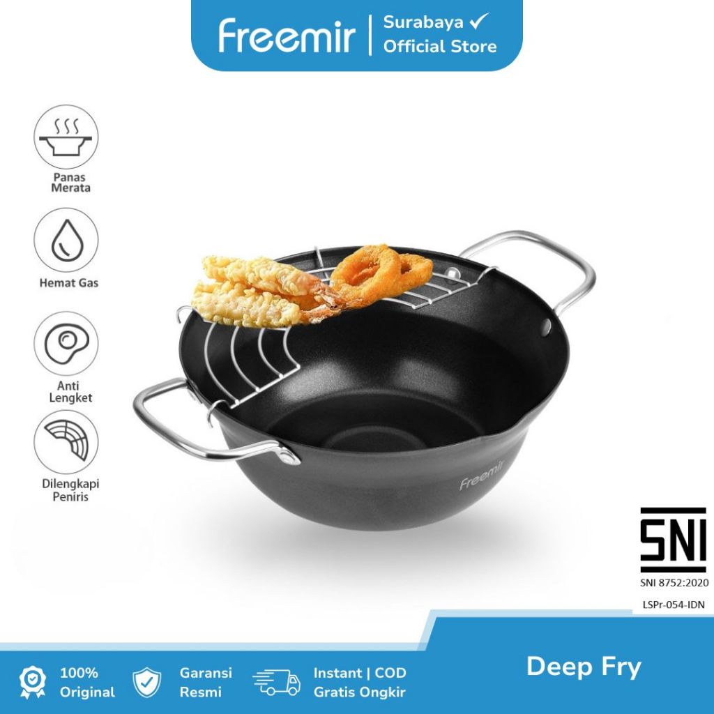 Jual freemir Surabaya Deep Fryer Saringan Premium Panci Penggorengan ...