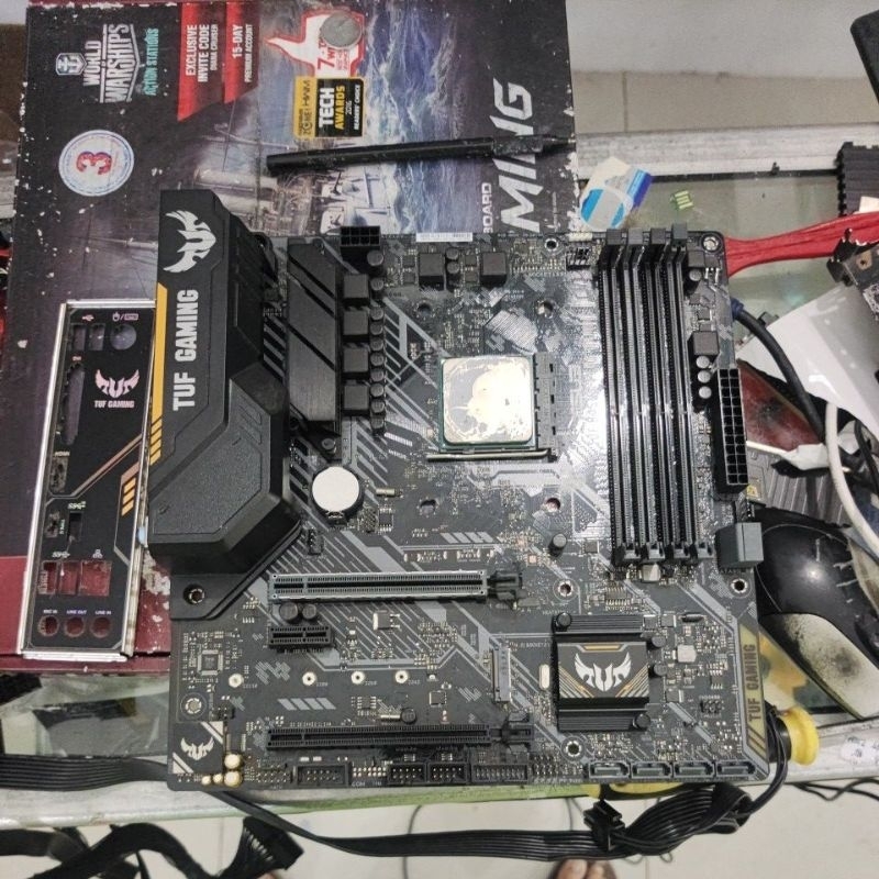 Jual mainboard Asus tuf b450 gaming ddr4 + procsesor AMD ryzen 5 2600x | Shopee Indonesia