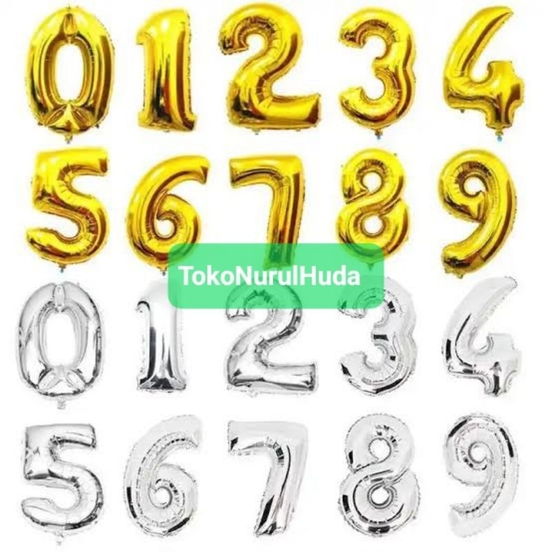 Jual Balon foil angka 40cm | Shopee Indonesia