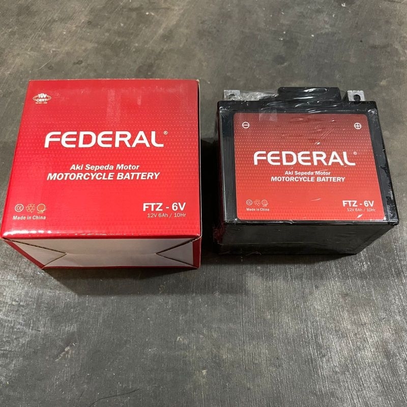 Jual aki motor federal nano gel ftz 6v vario125 150 160 / beat esp iss ...