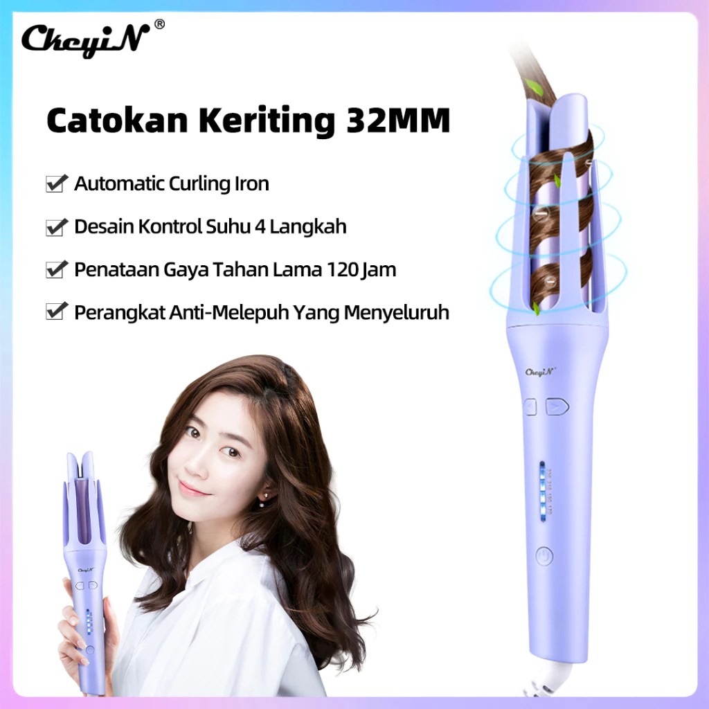 Jual CkeyiN Alat Pengeriting Rambut Otomatis Hair Curly Auto Catokan ...