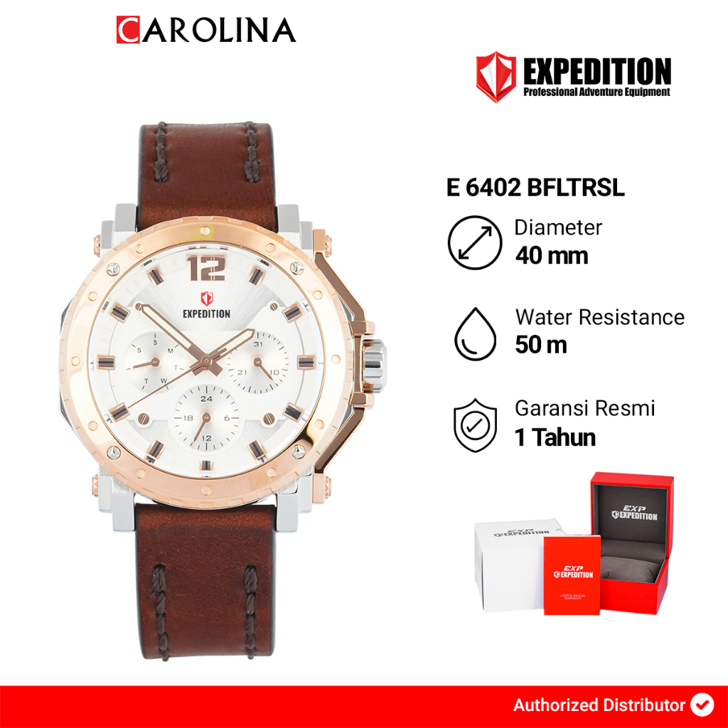 Jual Jam Tangan Wanita Expedition Exp Chronograph E 6402 BFLTRSL Silver ...