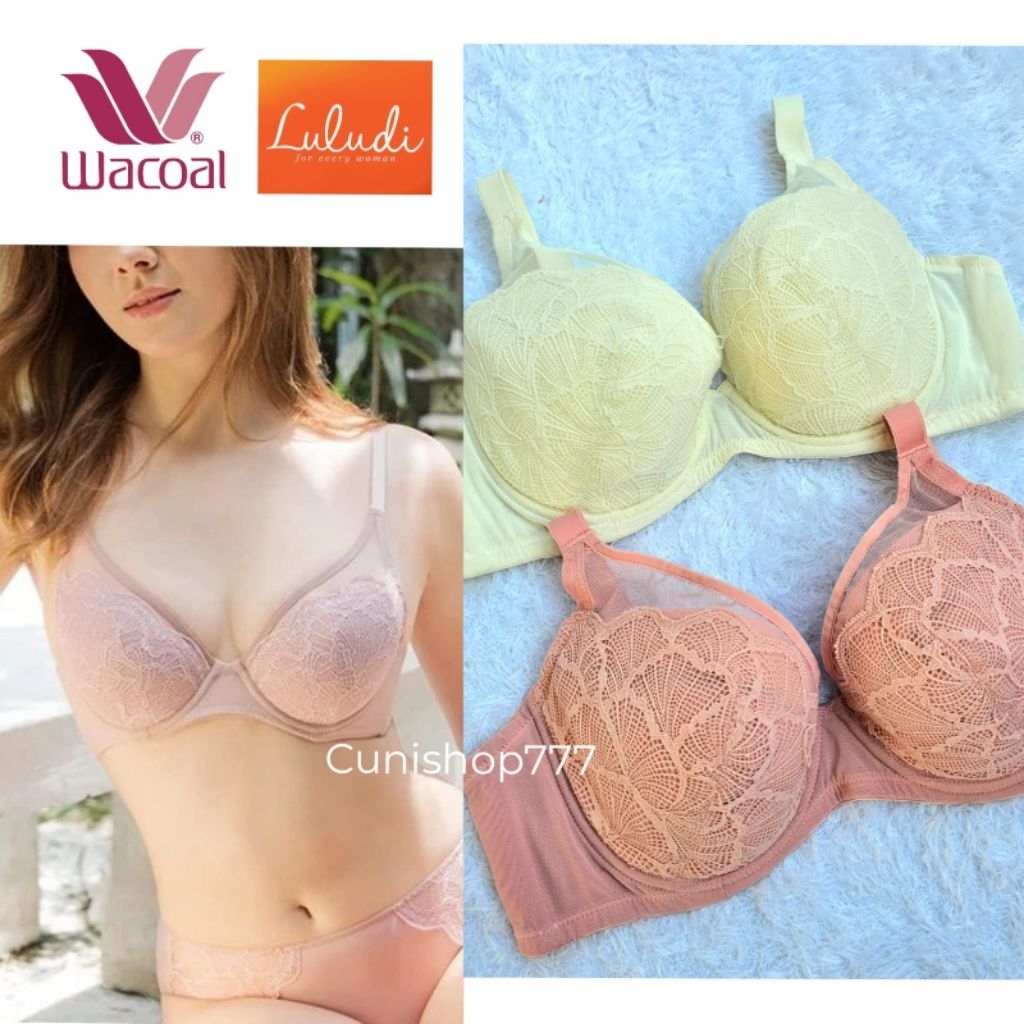 Jual BRA LULUDI by WACOAL PAKAI KAWAT BUSA TIPIS LB 4856 K142 RENDA LACE BH BRUKAT LB4856 ...