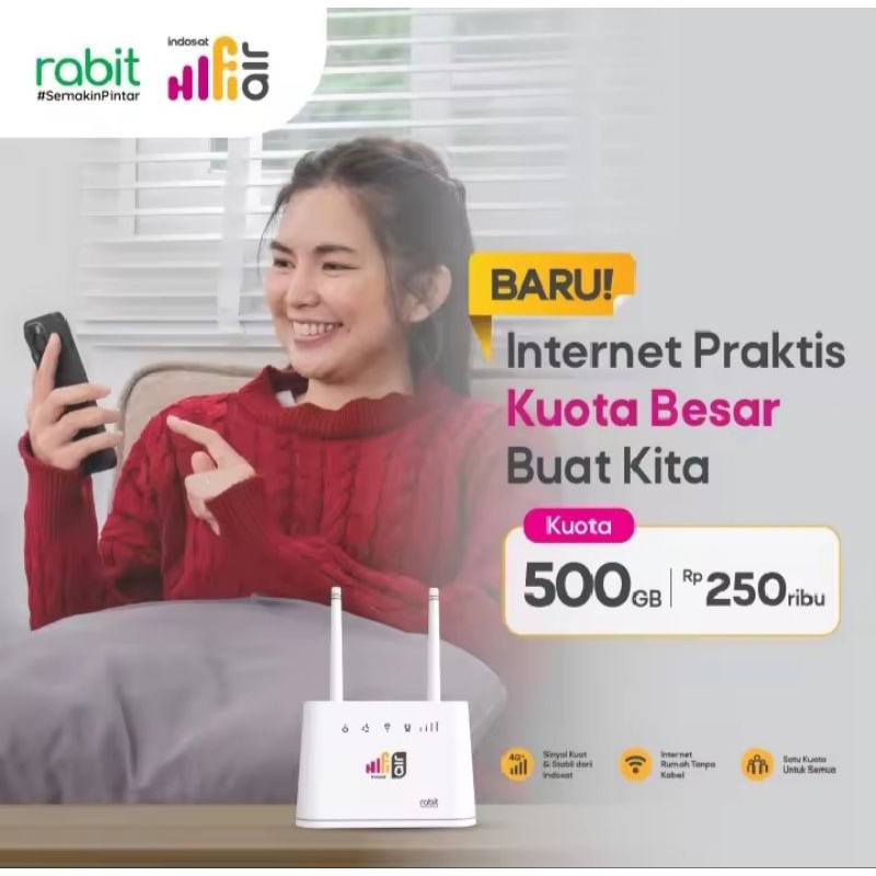 Jual MODEM RABIT CPE-R MODEM ROUTER WIFI 4G LTE INDOSAT HIFI AIR ROUTER ...