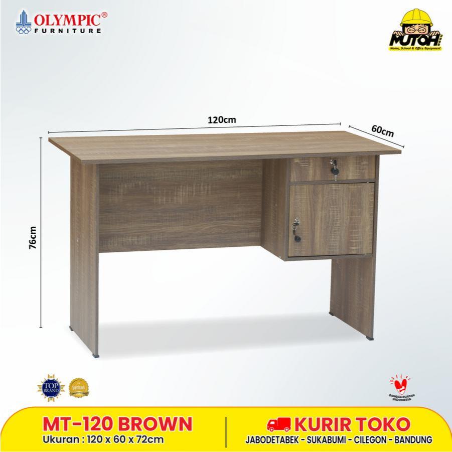 Jual Meja OLYMPIC MT-120 Brown meja kerja kantor 1/2 Biro meja kantor ...