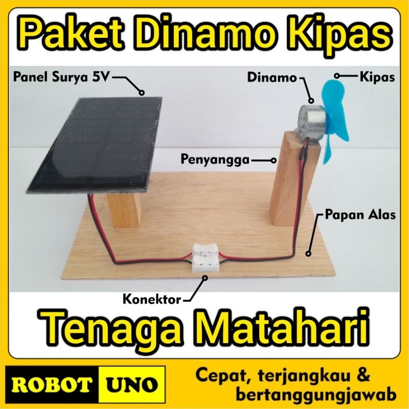 Jual Paket Dinamo Kipas Tenaga Matahari Paket Edukasi Solar Panel Paket ...