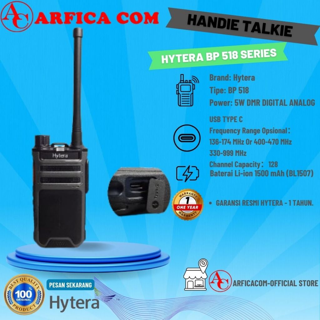 Jual HYTERA BP518 HT DIGITAL ANALOG VHF UHF HT HYT BP-518 VHF SINGLEBAND | Shopee Indonesia