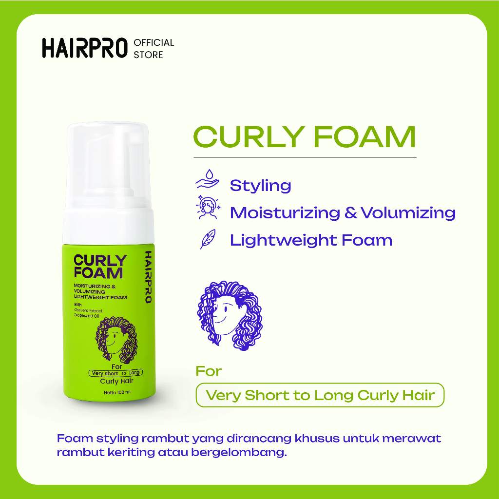 Jual HAIRPRO Curly Foam - Untuk Rambut Keriting & Bergelombang | Shopee ...