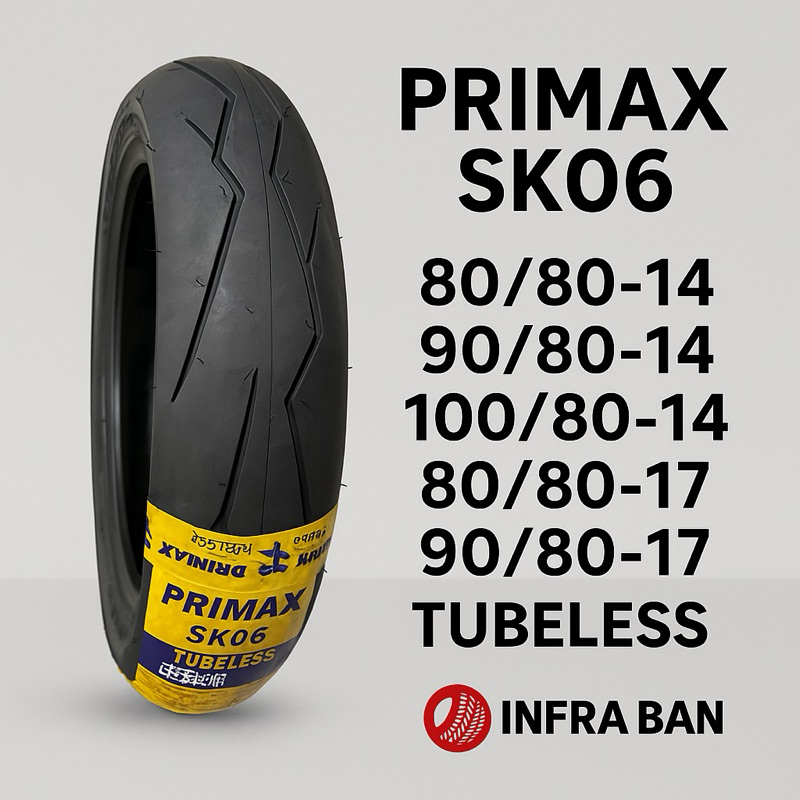 Jual Ban Viral !! Ban Tubles Primax Sk06 Ring 17 & 14 Original Ukuran ...
