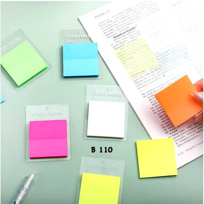 Jual Sticky Note Warna Transparan / Sticky Notes Tahan Air Bahan ...