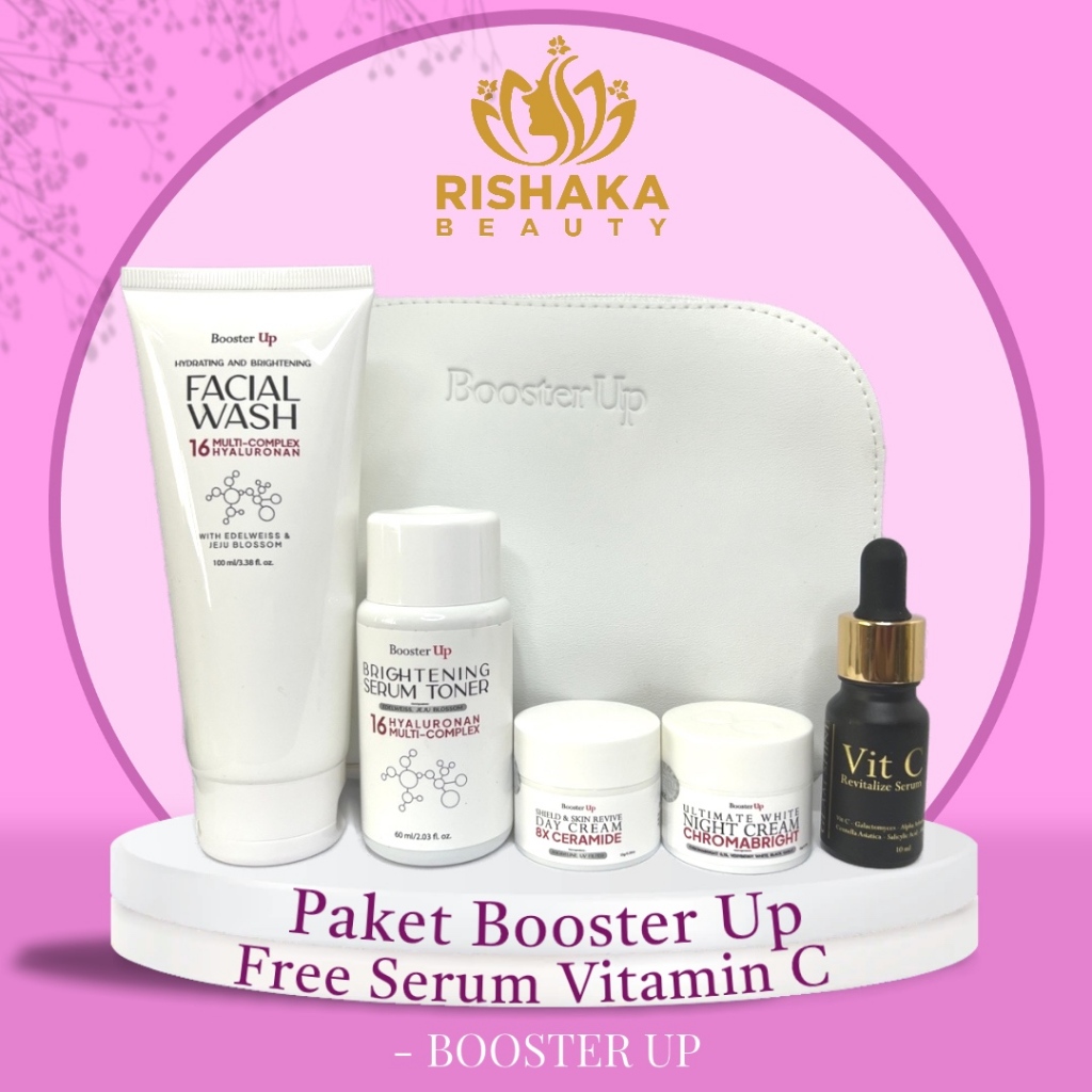 Jual BOOSTER UP FREE SERUM VIT C - PAKET LENGKAP MENCERAHKAN DAN ...