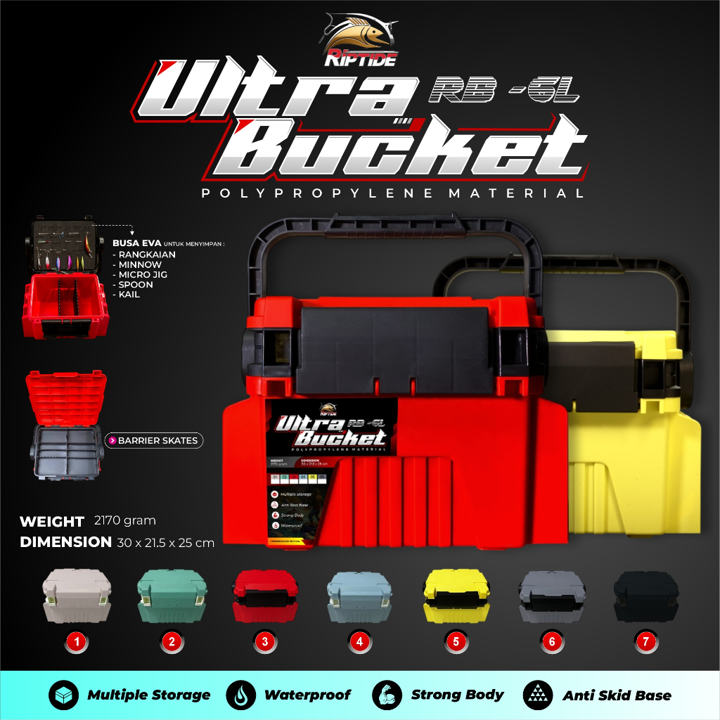 Jual RIPTIDE TACKLE BOX RB-6L RB-12L RBX-3070 6L 12L 3070 | SUPERSTAR ...