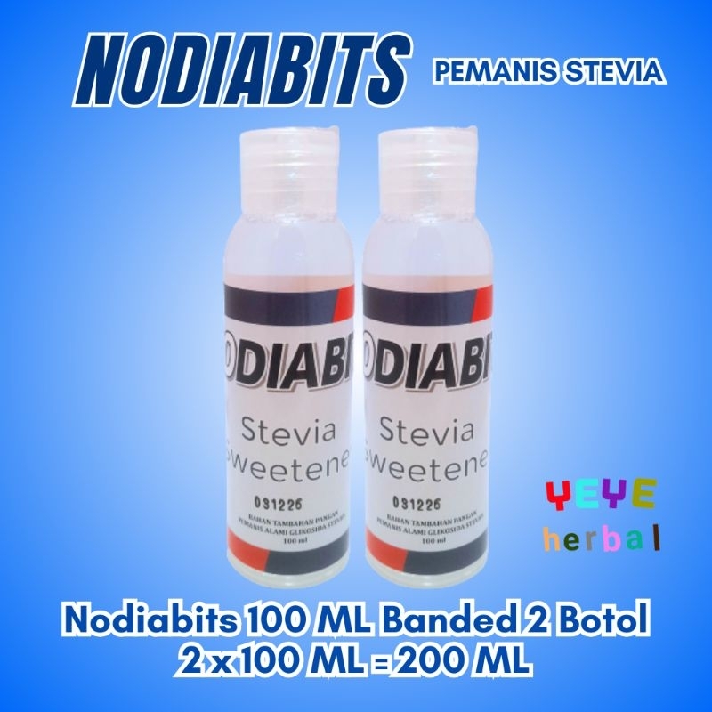 Jual Nodiabits Pemanis Stevia 100 ml Banded 2 Botol | Shopee Indonesia