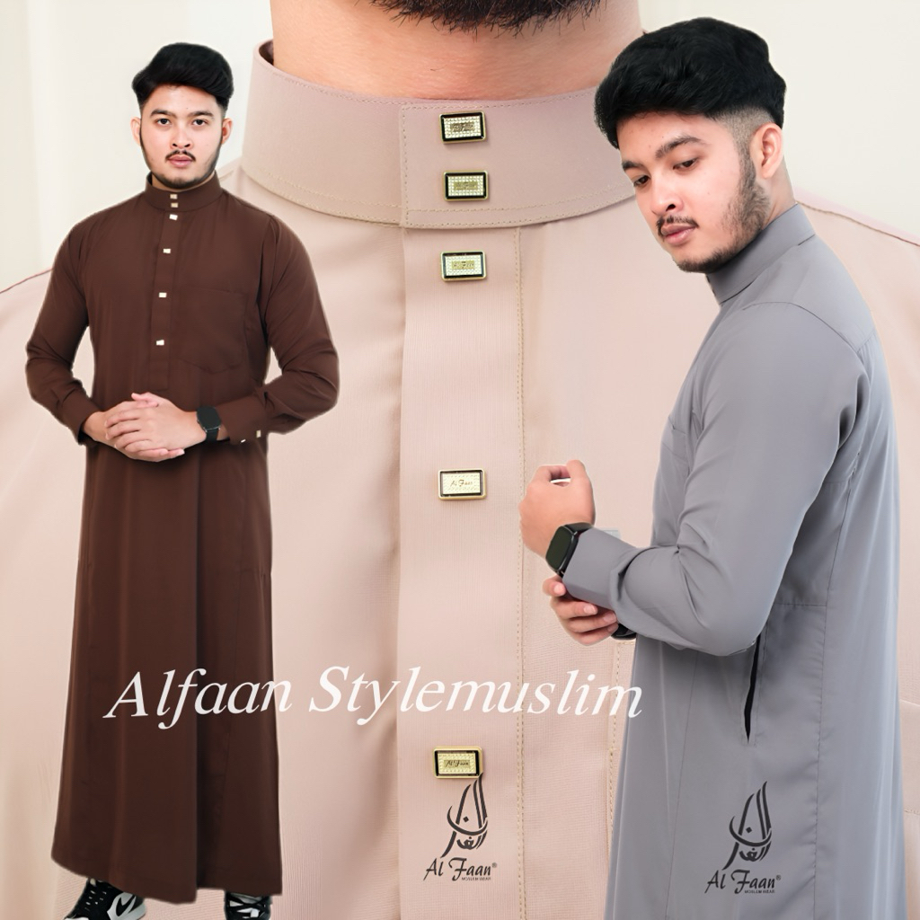 Jual Jubah slimfit moha jubah gamis pria muslim jubbah thobe busana ...