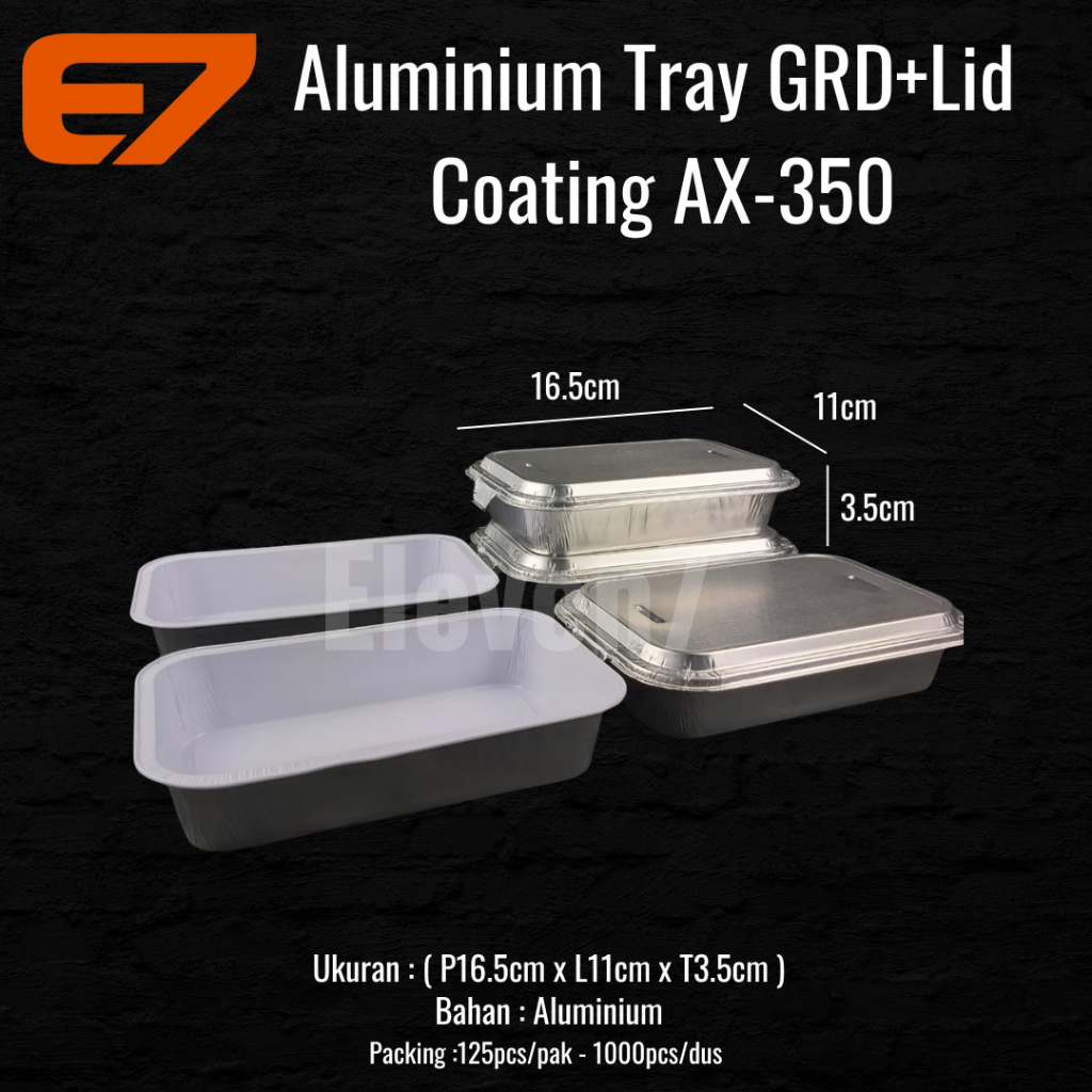 Jual Aluminium Tray Coating BX-4381 + Tutup AX350 B Lunch Box Garuda ...