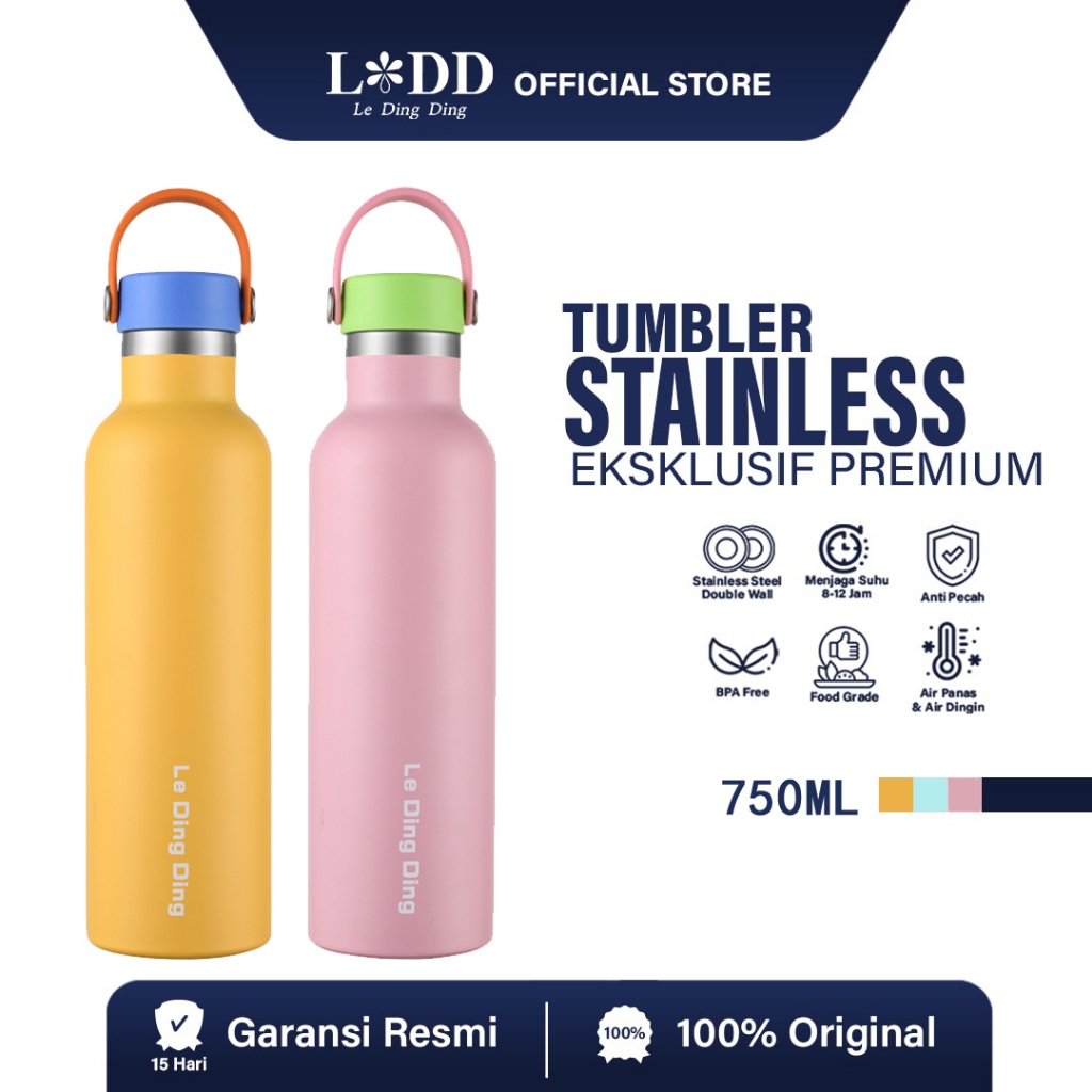 Jual LeDingDing-Tumbler Thermos SUS316 Stainless Bottle Botol Air Minum Tahan Panas Dingin ...