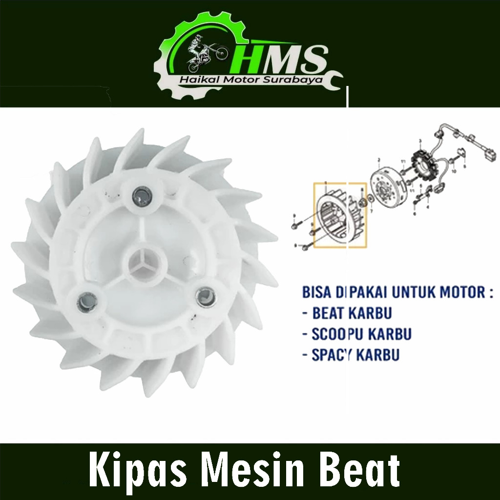 Jual Kipas Mesin Beat - Pendingin Magnet Magnit Radiator Fan Comp Honda ...